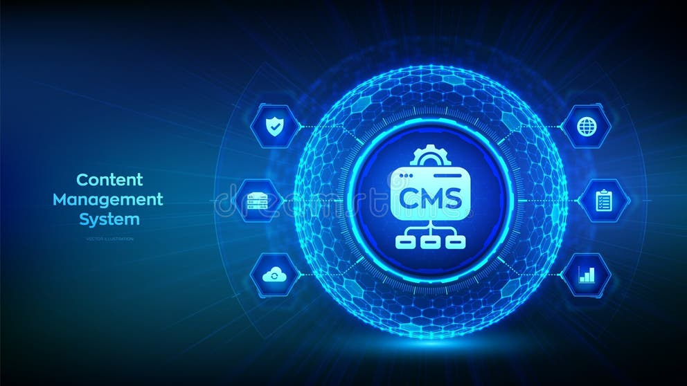 CMS. Content Management System Concept. Website and Document Management ...