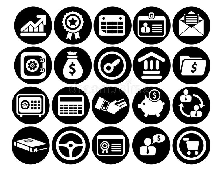 CMS Content Management System Web Design Icons Stock Vector ...