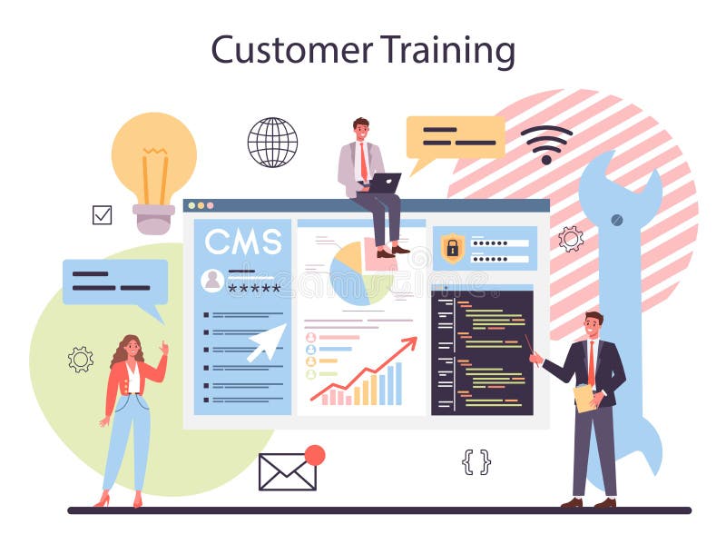 CMS Customer Training. Content Management System Stock Vector ...