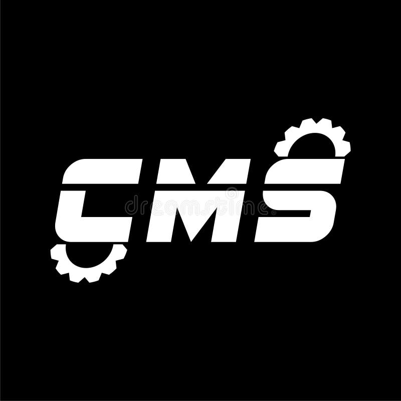 CMS Icon Logo Isolated on Dark Background Stock Vector - Illustration ...