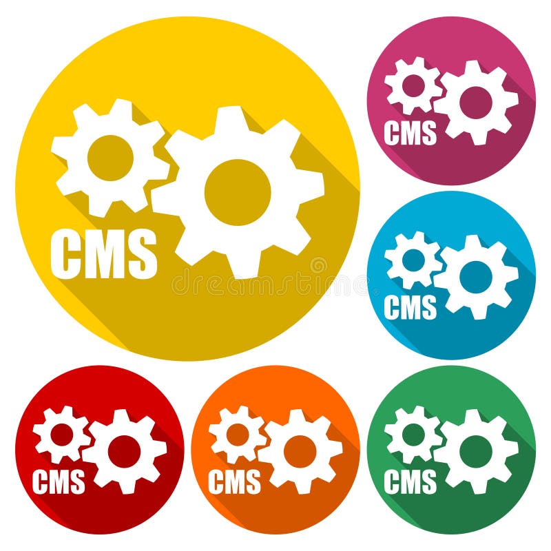 Cms icon set stock vector. Illustration of interface - 126653153