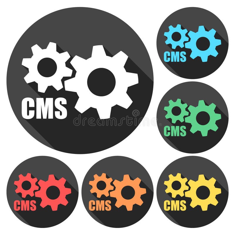 Cms icon set stock vector. Illustration of plugin, login - 126653270