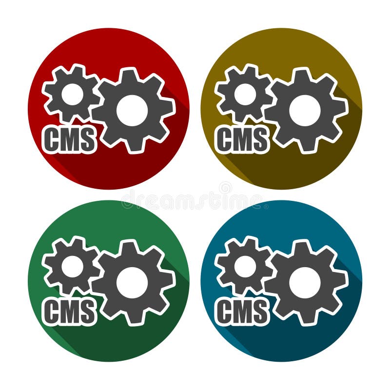 Cms icon set stock vector. Illustration of interface - 126653276