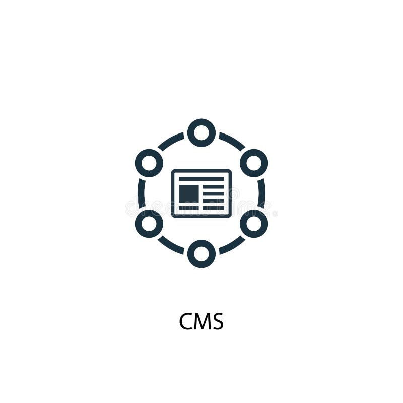 CMS Icon. Simple Element Illustration Stock Vector - Illustration of ...