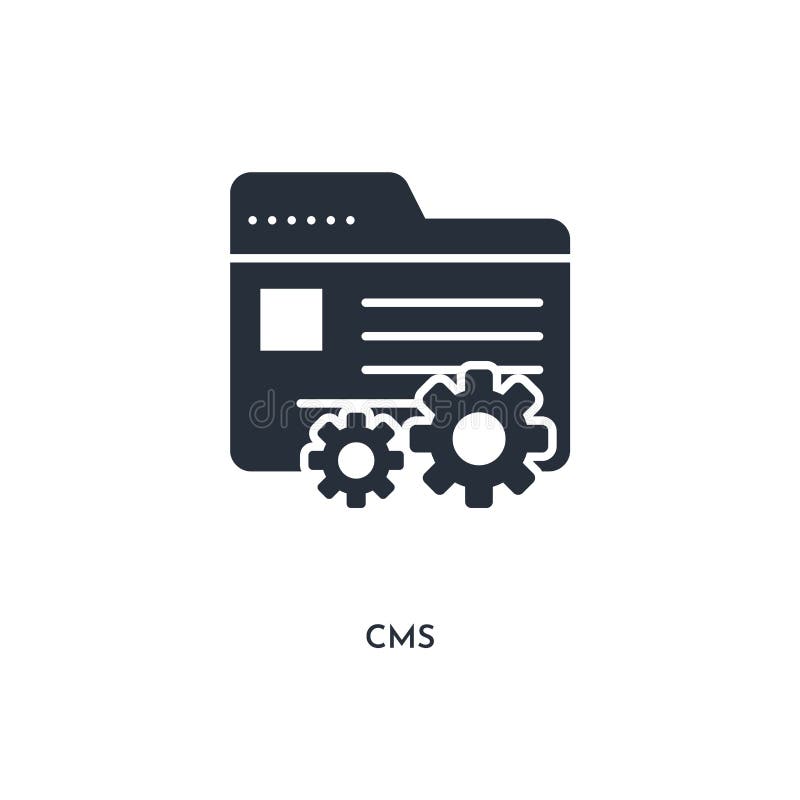 Cms Icon. Simple Element Illustration. Isolated Trendy Filled Cms Icon ...