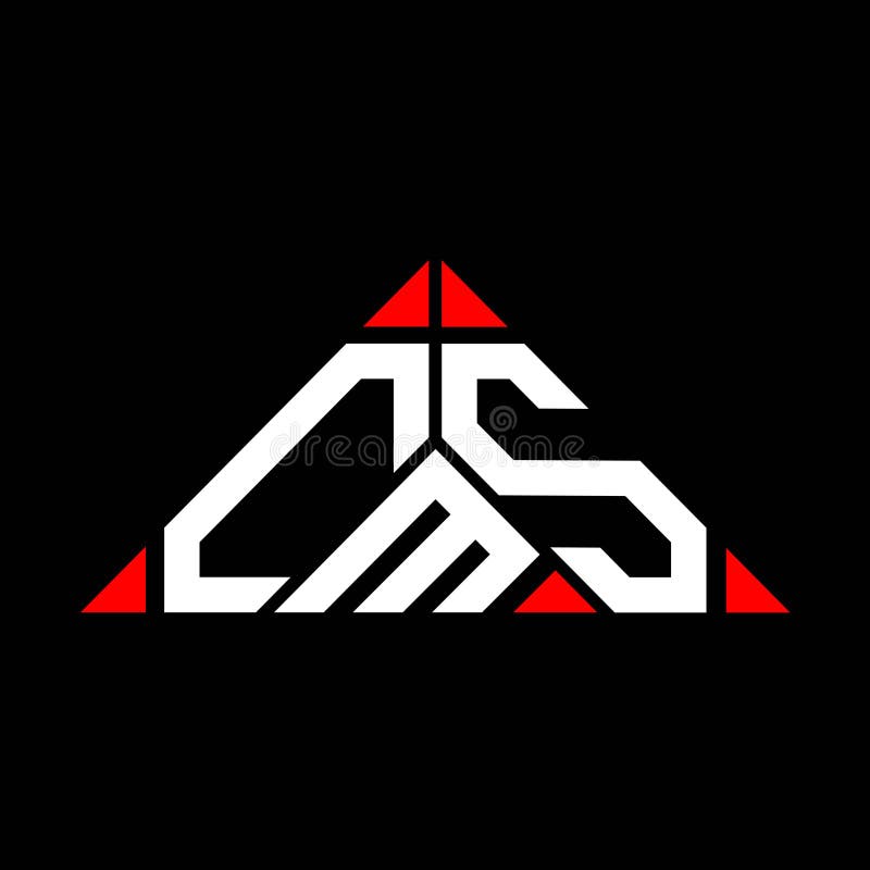 CMS Letter Logo Creative Design with Vector Graphic, Stock Vector ...