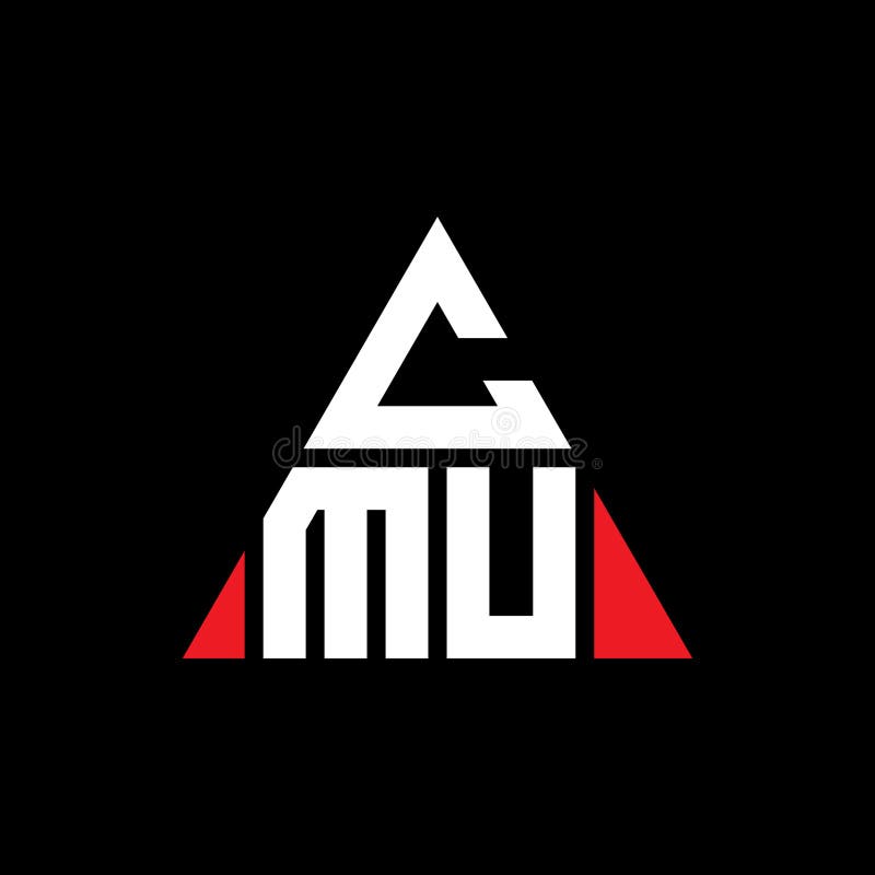 CMU Triangle Letter Logo Design with Triangle Shape. CMU Triangle Logo ...