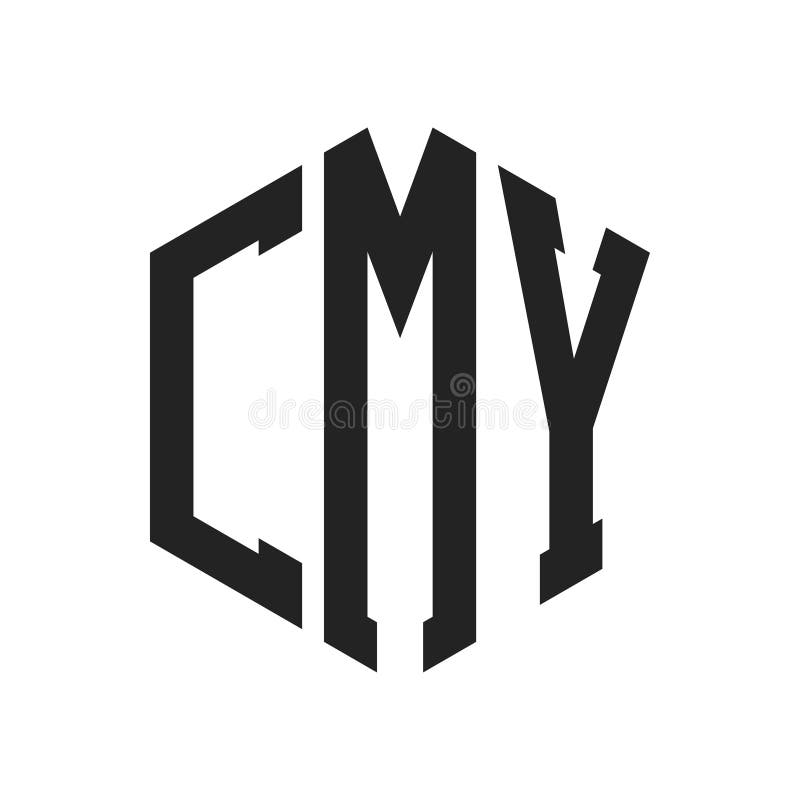 CMY Logo Design. Initial Letter CMY Monogram Logo Using Hexagon Shape ...