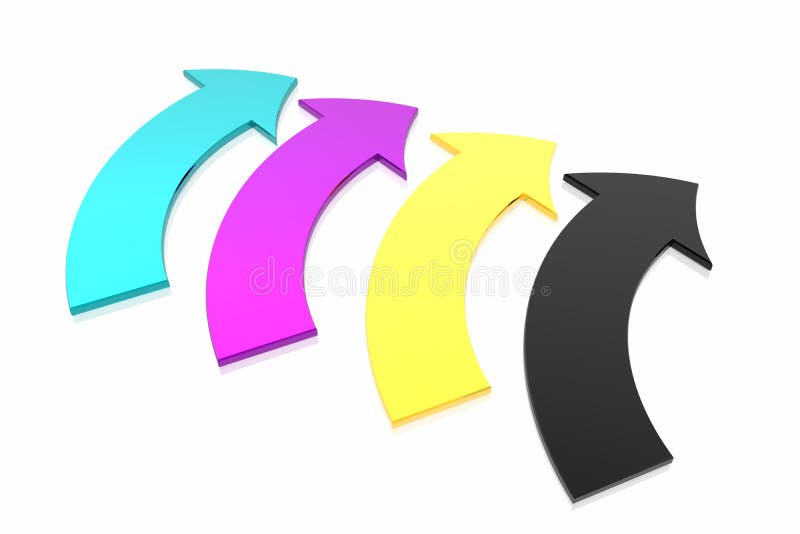 CMYK arrows stock illustration. Illustration of print - 4661964