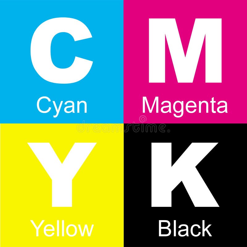 CMYK Blocks stock illustration. Illustration of colours - 9102988
