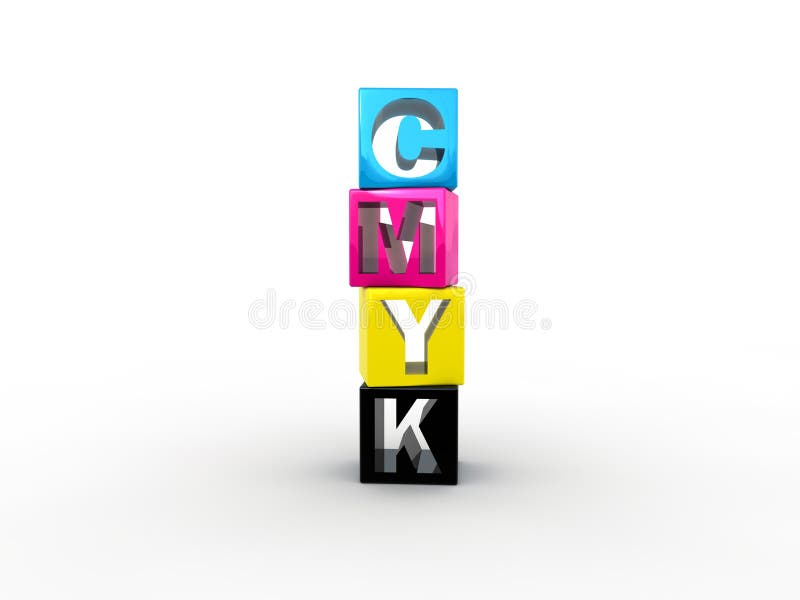 CMYK boxes stock illustration. Illustration of cmyk, colors - 13372571