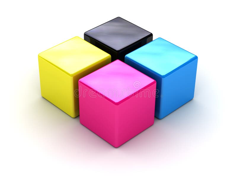 3D cmyk Letters 01 stock illustration. Illustration of design - 18019473