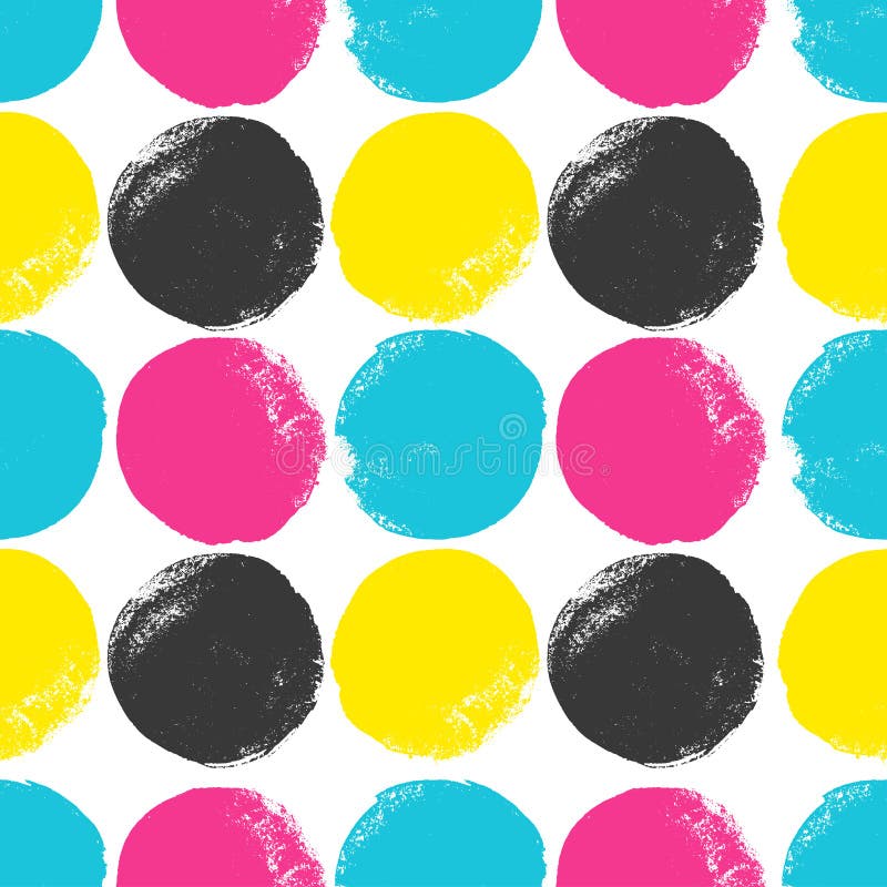 Cmyk Dot Pattern, Four Color Print Raster, Stock Vector - Illustration ...
