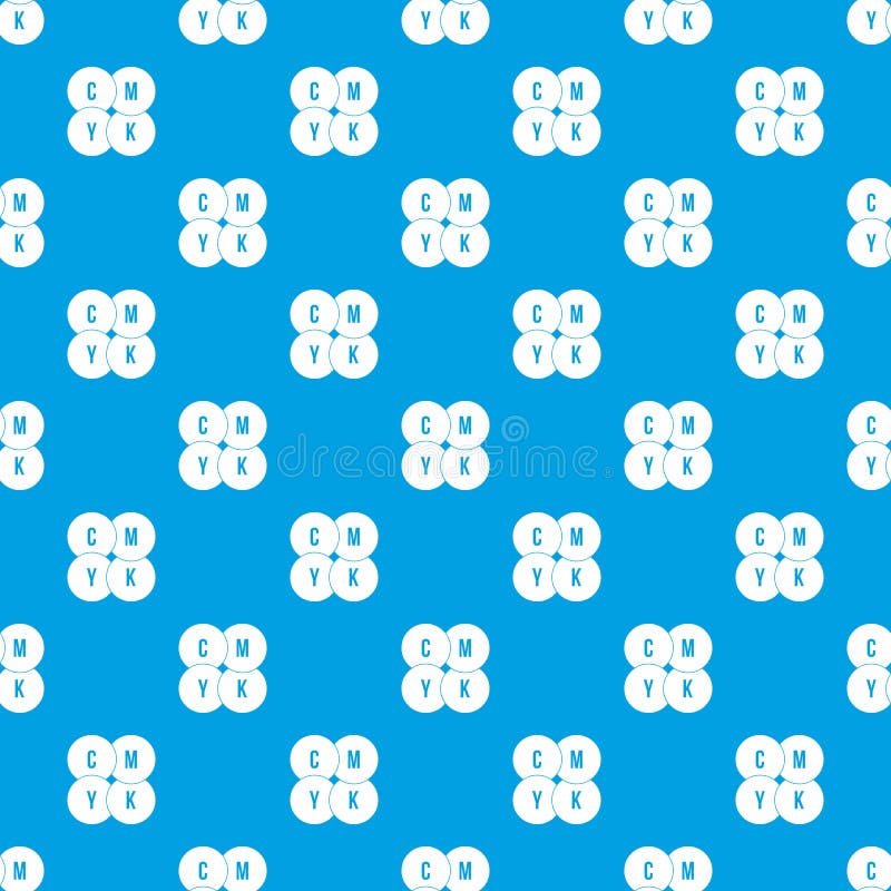 CMYK Circles Pattern Seamless Blue Stock Vector - Illustration of ...