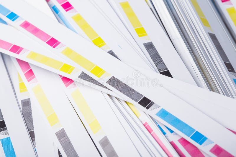 CMYK Printing Sheet Color Bars Stock Image - Image of industry ...