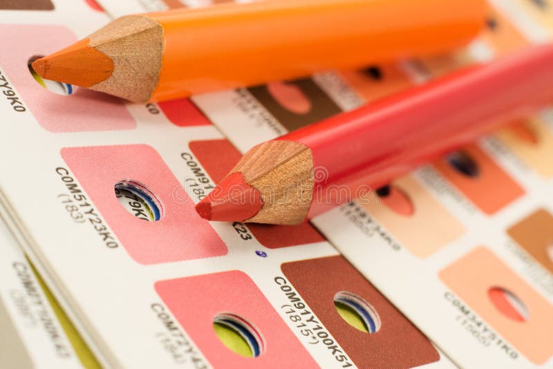 Cmyk Color Bars With Colour Pencils Picture. Image: 5864938