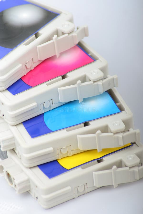 Six Color Inkjet Printer Cartridge Stock Image - Image of utensil ...