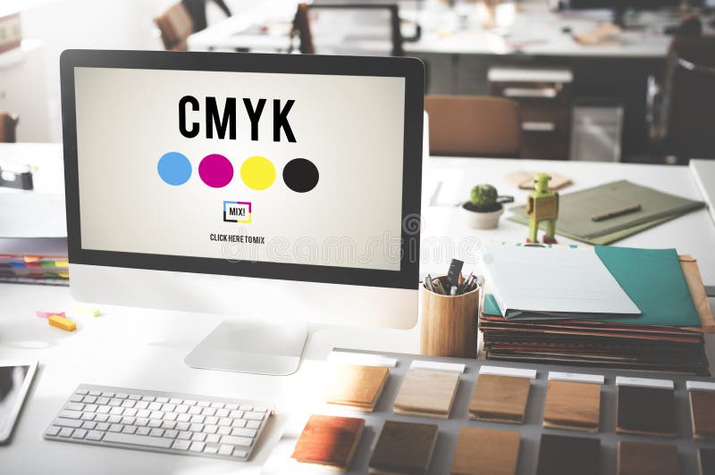 CMYK Color Printing Ink Color Model Concept Stock Photo - Image of ...