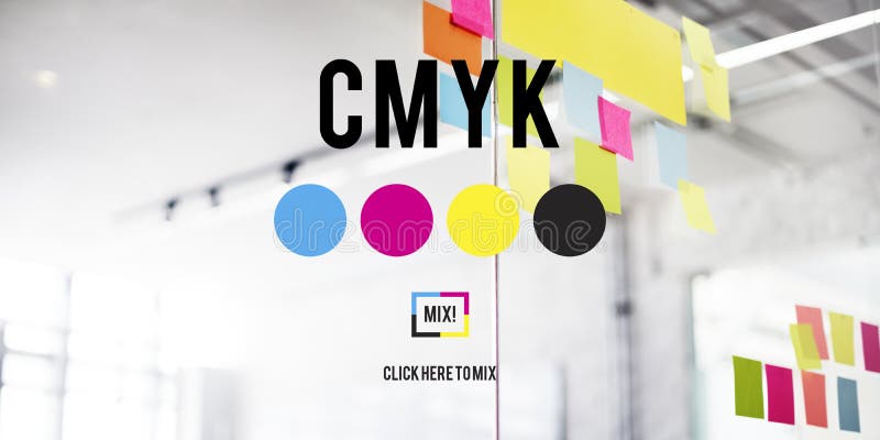 CMYK Color Printing Ink Color Model Concept Stock Image - Image of ...