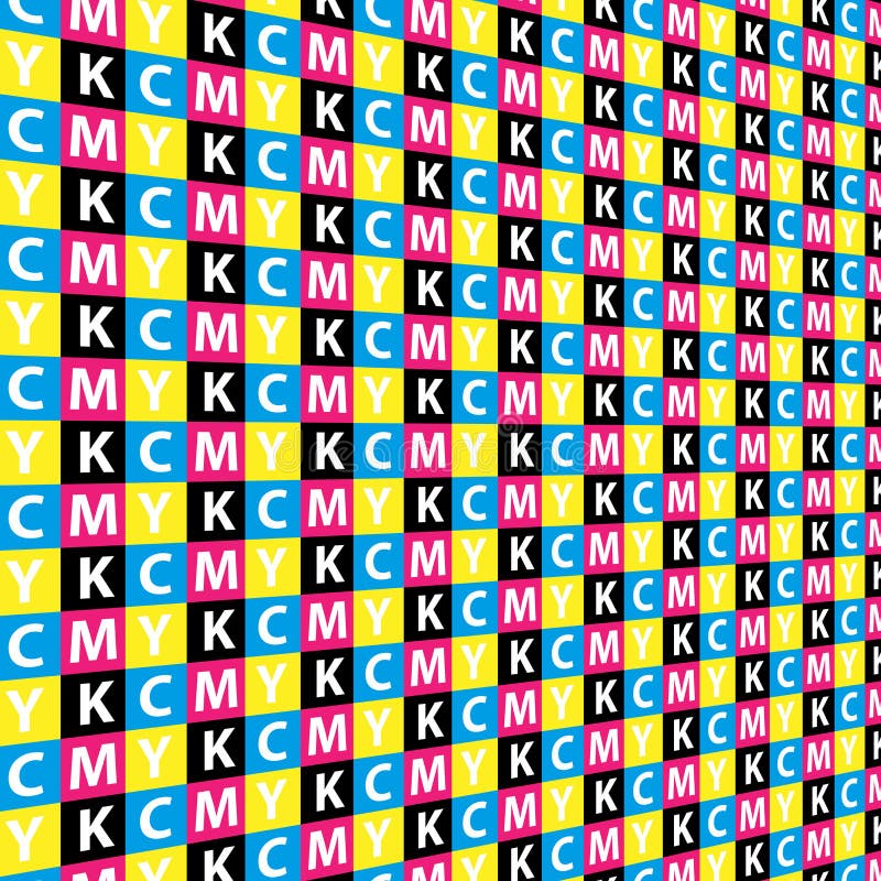 CMYK Color Sample Pattern, Vector Illustration Stock Vector ...