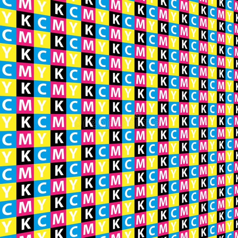 CMYK Color Sample Pattern, Vector Illustration Stock Vector ...