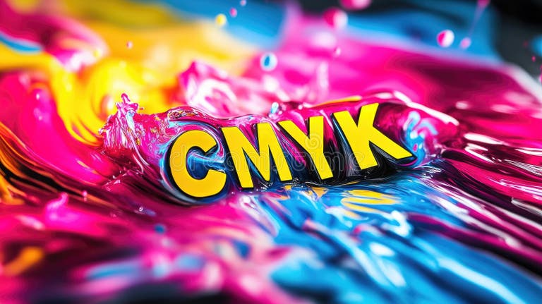 Cmyk Color Splash Explosion AI Generated Stock Illustration ...