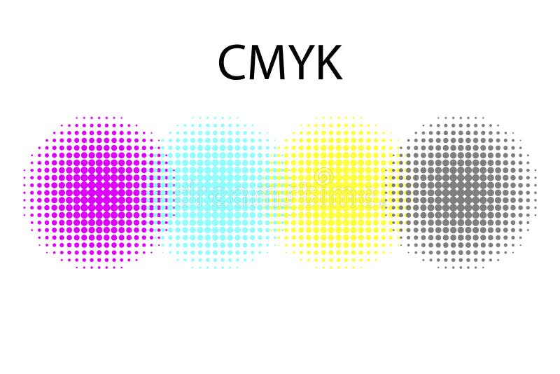 Cmyk Colors Circles. Gradient Color. Vector Illustration. Stock Image ...