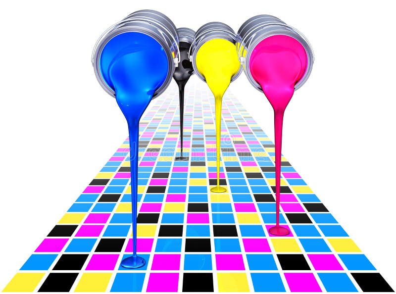 Cmyk colors stock image. Image of dripping, creativity - 43749939