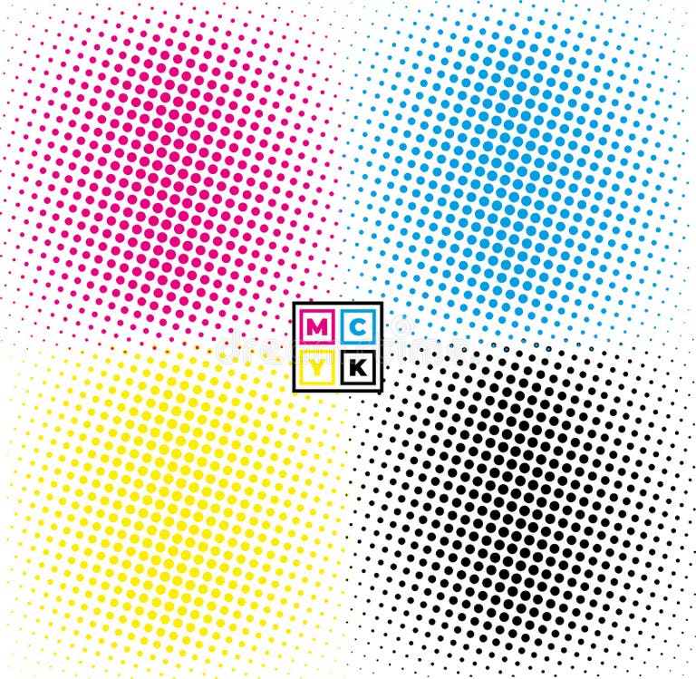 Cmyk Dots Vector of a Square Pattern, for Design Extra Effect Grunge ...