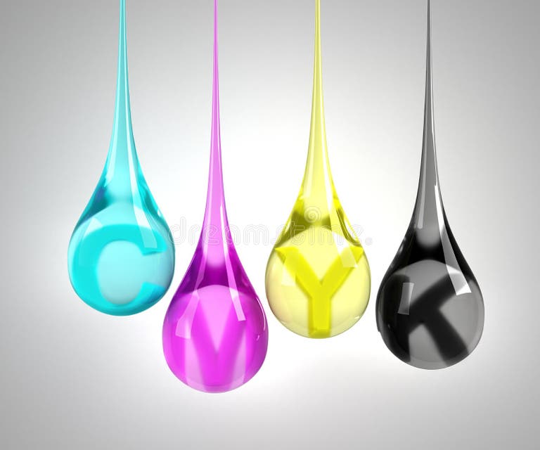 CMYK drops stock illustration. Illustration of color - 18602577