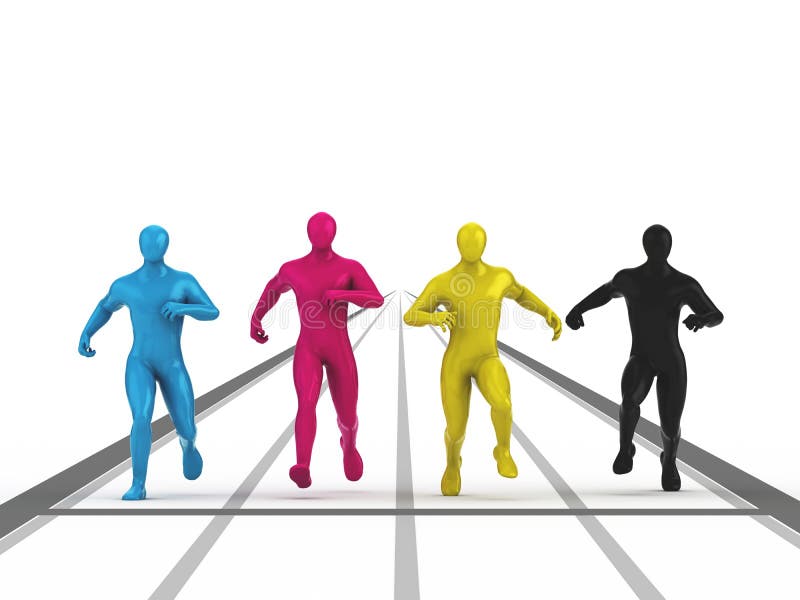 CMYK finish line stock image. Image of team, finish, business - 28742793