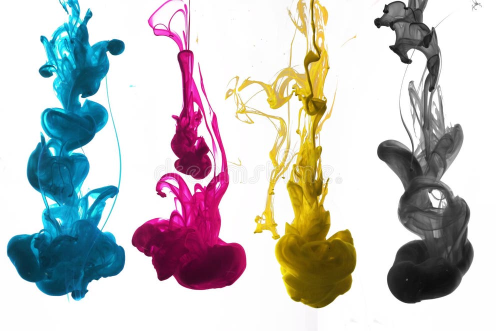Cmyk ink stock image. Image of background, droplet, motion - 9737739