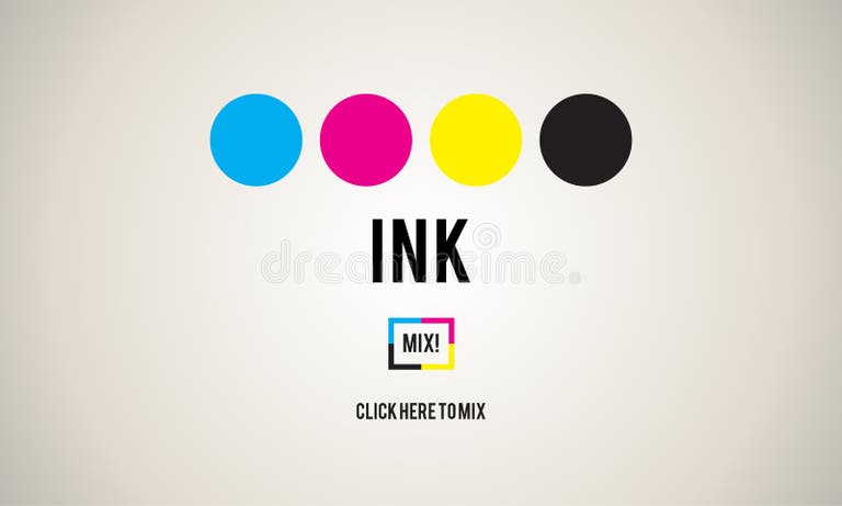 CMYK Ink Design Graphics Creativity Concept Stock Illustration ...
