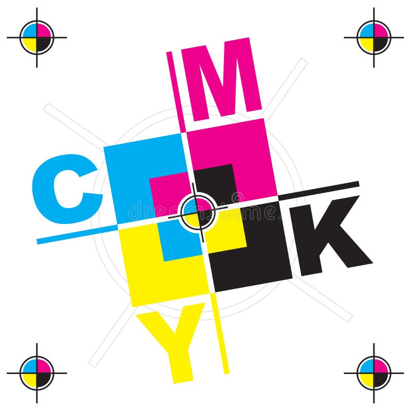 Cmyk letters stock vector. Illustration of computer, correction - 27135907