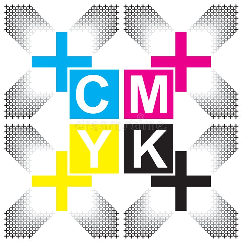 CMYK Letters Design Art Image Stock Illustration - Illustration of ...