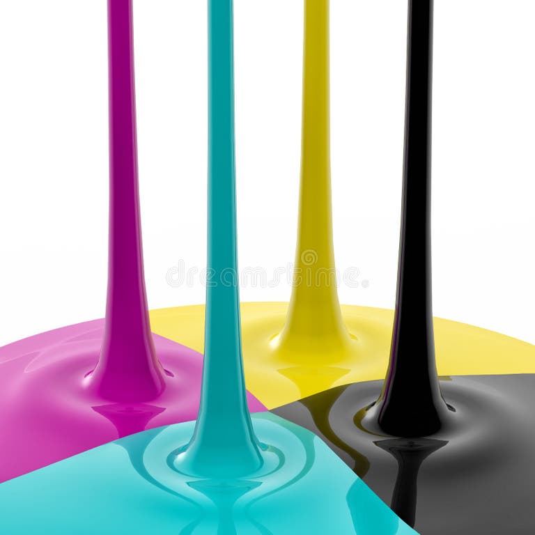 CMYK liquid ink stock illustration. Illustration of paint - 24699308