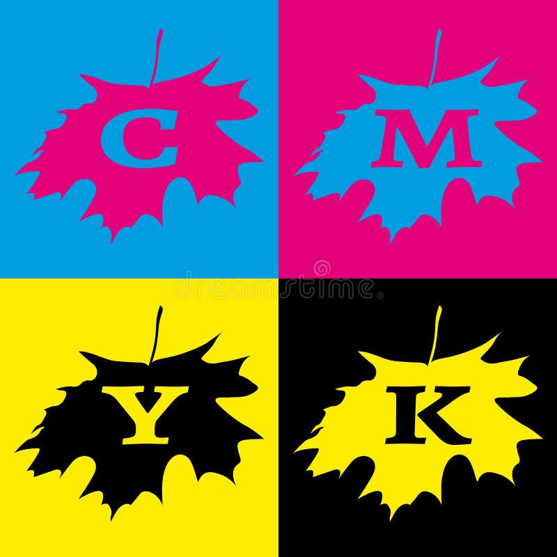 CMYK Maple Logo stock vector. Illustration of square - 45686300