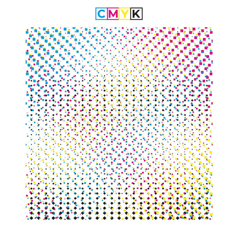 A Cmyk Pattern of Abstract Dots on a White Background Stock ...