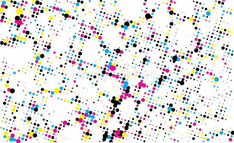 A Cmyk Pattern of Dots on a White Background, Colorfull Abstract Dots ...