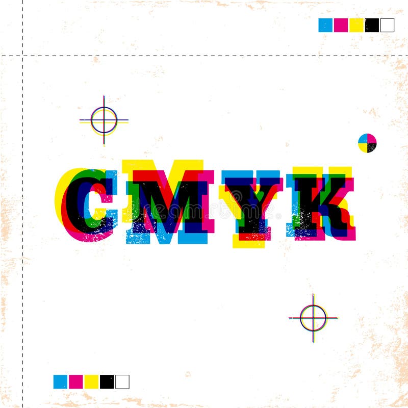 CMYK poster stock vector. Illustration of printing, mark - 52414345
