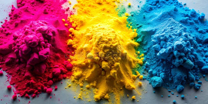 CMYK Powder Vibrant Pigment Composition Stock Illustration ...