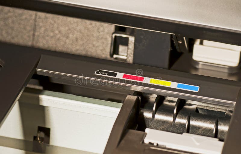 Colored Printer Ink Cartridges Stock Image - Image of eight, detail ...