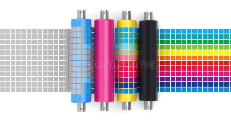 CMYK Printing Concept Process Stock Video - Video of printing, rotation ...