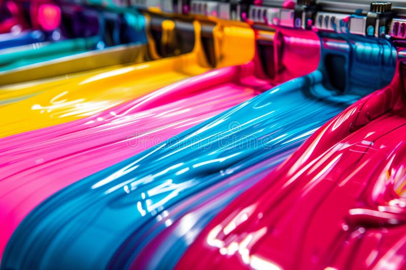 CMYK Printing Process stock illustration. Illustration of closeup ...