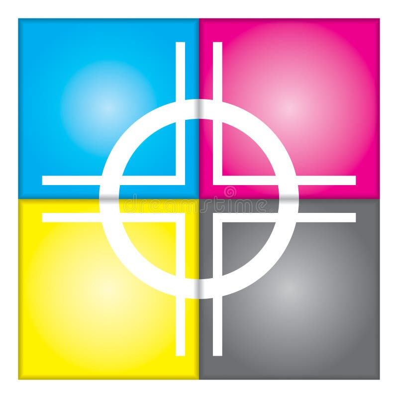 CMYK registration mark stock vector. Illustration of circle - 78550840