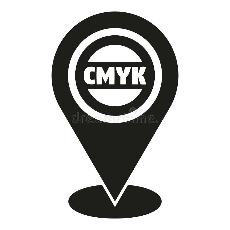 Cmyk Service Location Icon Simple Vector. Digital Print Stock Vector ...