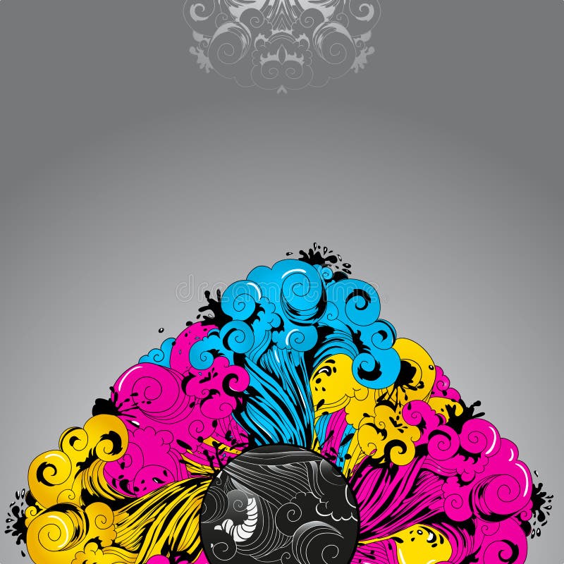 CMYK Print Service Artistic Logo Concept Stock Vector - Illustration of ...