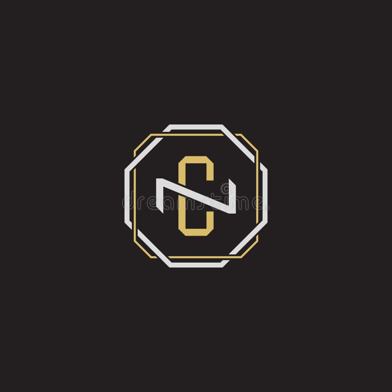 CN Initial Letter Overlapping Interlock Logo Monogram Line Art Style ...
