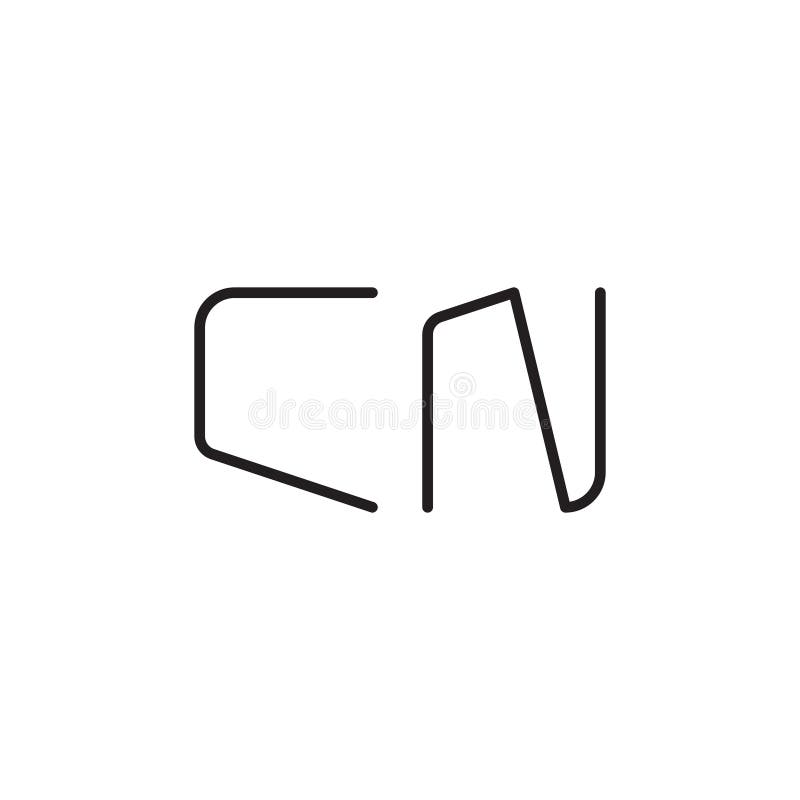 Cn Initial Letter Vector Logo Icon Stock Vector - Illustration of ...