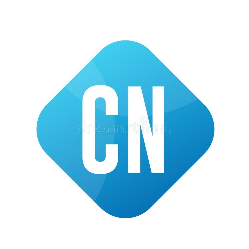 CN Letter Logo Design with Simple Style Stock Illustration ...
